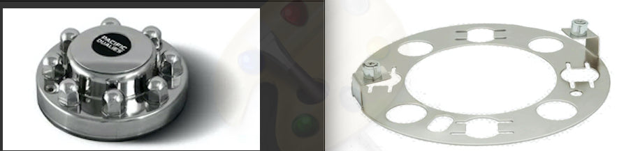 37-1603 Center Cap - 16" Front, 8 Lug Nut Style For 37-1608 (w/stainle ...